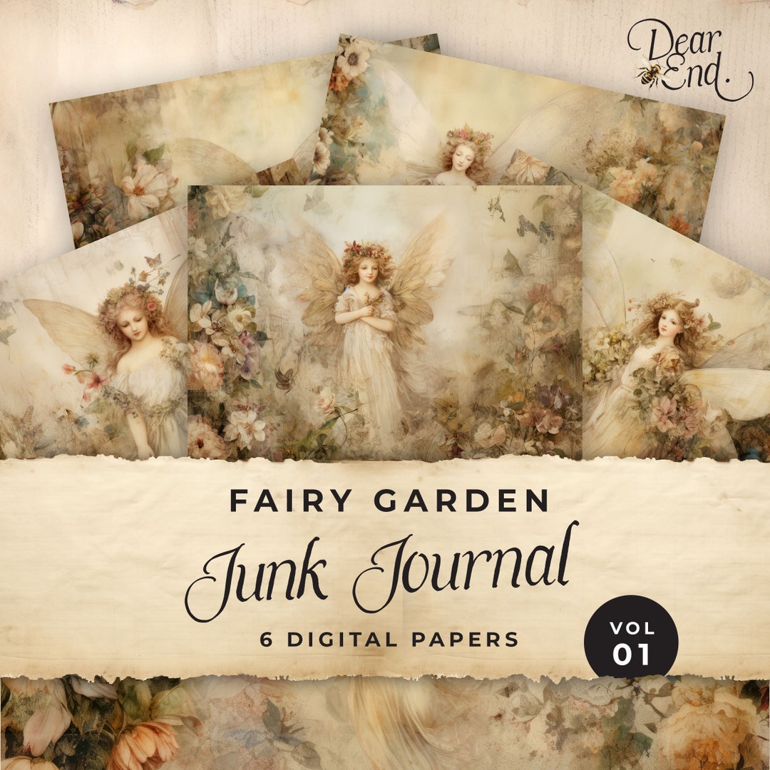 Autumn Fairy Junk Journal Digital Paper, Fairies, 6 Digital Journal ...