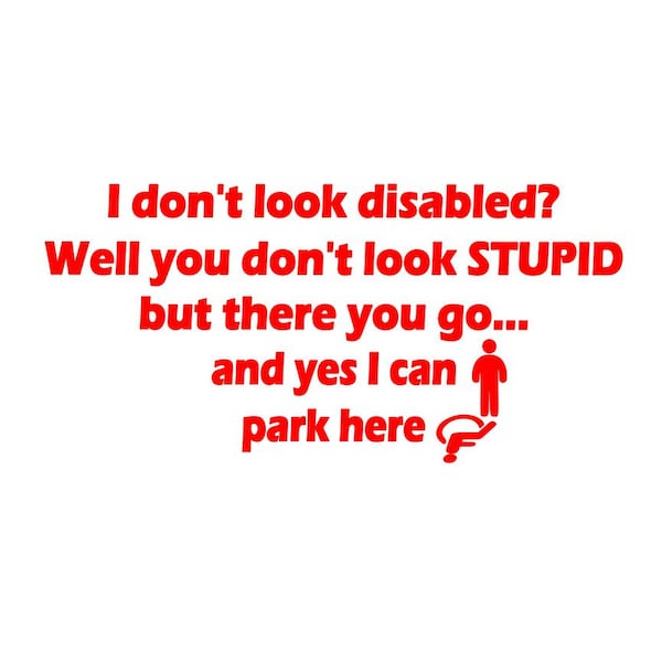 Funny Handicap Stickers - Etsy