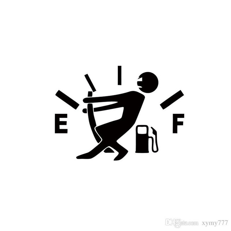 Funny Empty Gas Gauge Stick Figure Low fuel Out of Gas | Etsy