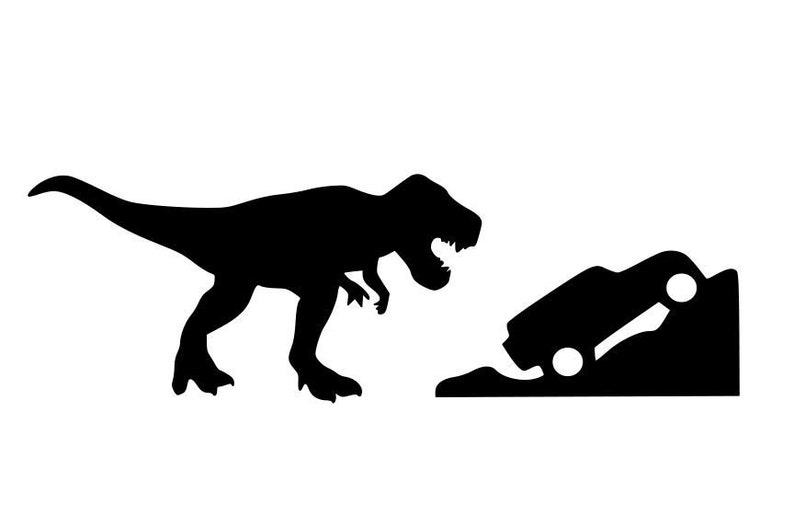 Dino Windshield Decal Trex Dinosaur Funny Custom Car | Etsy