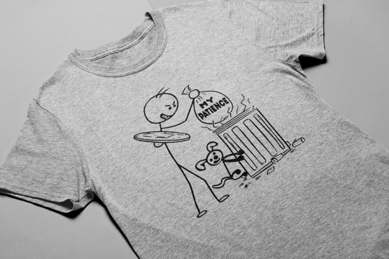 Stick Figure Patience T Shirt Men Funny T Shirt Graphic T Shirt Men ...