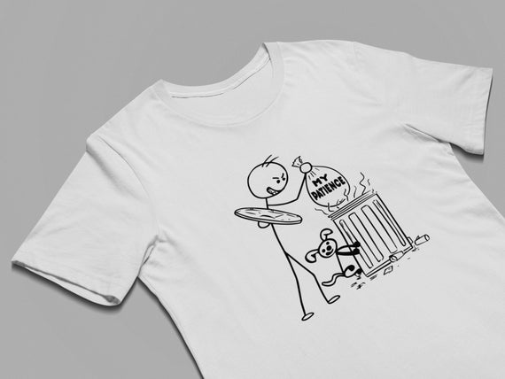 Stick Figure Patience T Shirt Men Funny T Shirt Graphic T - Etsy