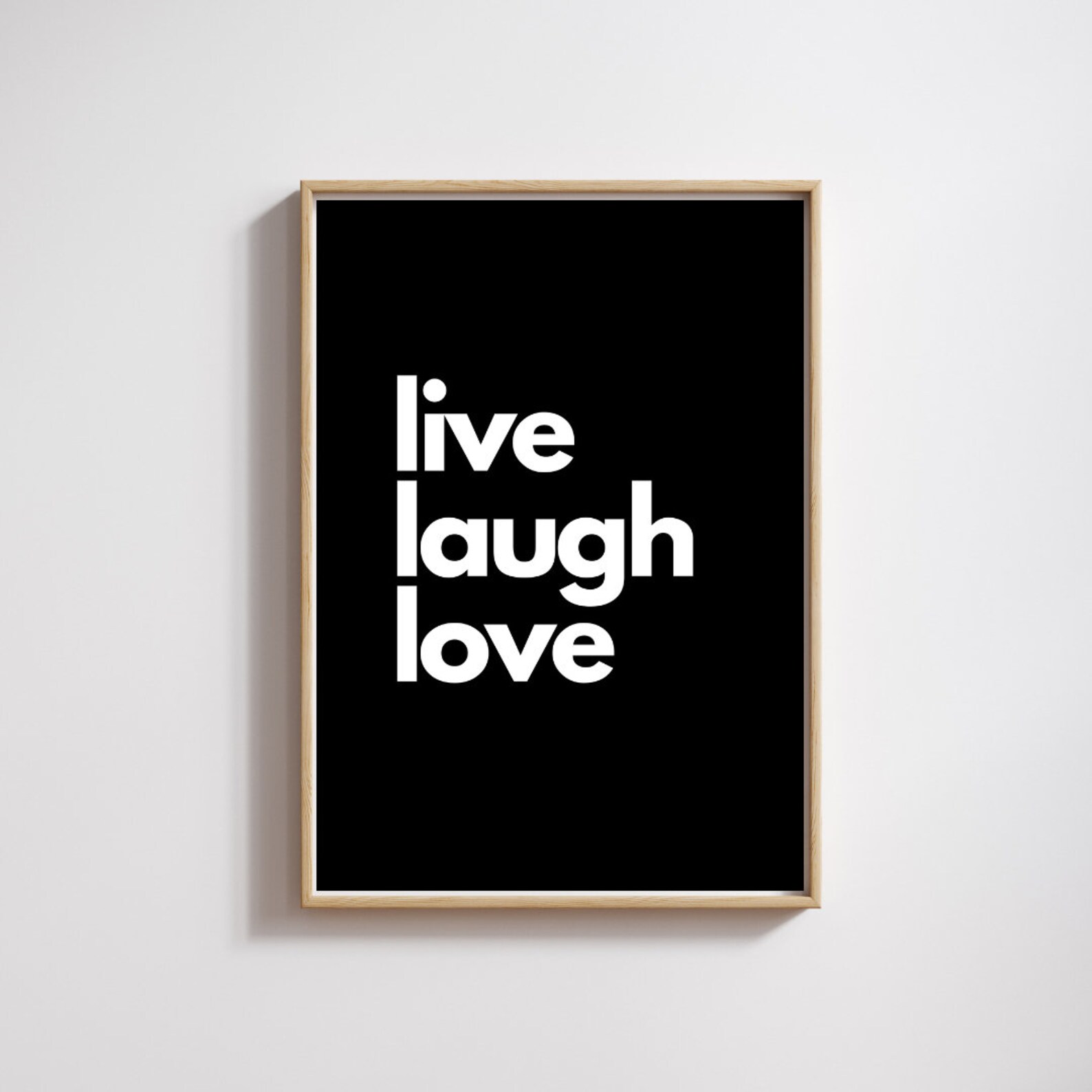 LIVE LAUGH LOVE Letter Poster Modern Typography Words of Wisdom Modern ...