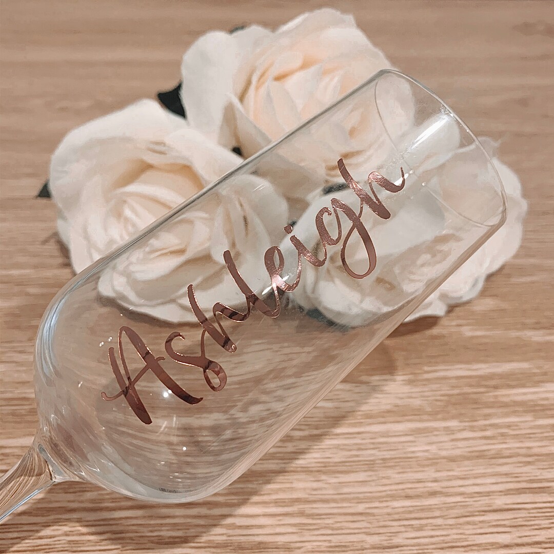 Custom Flute Label LABEL ONLY Wine Glass Decal Celebration Party ...