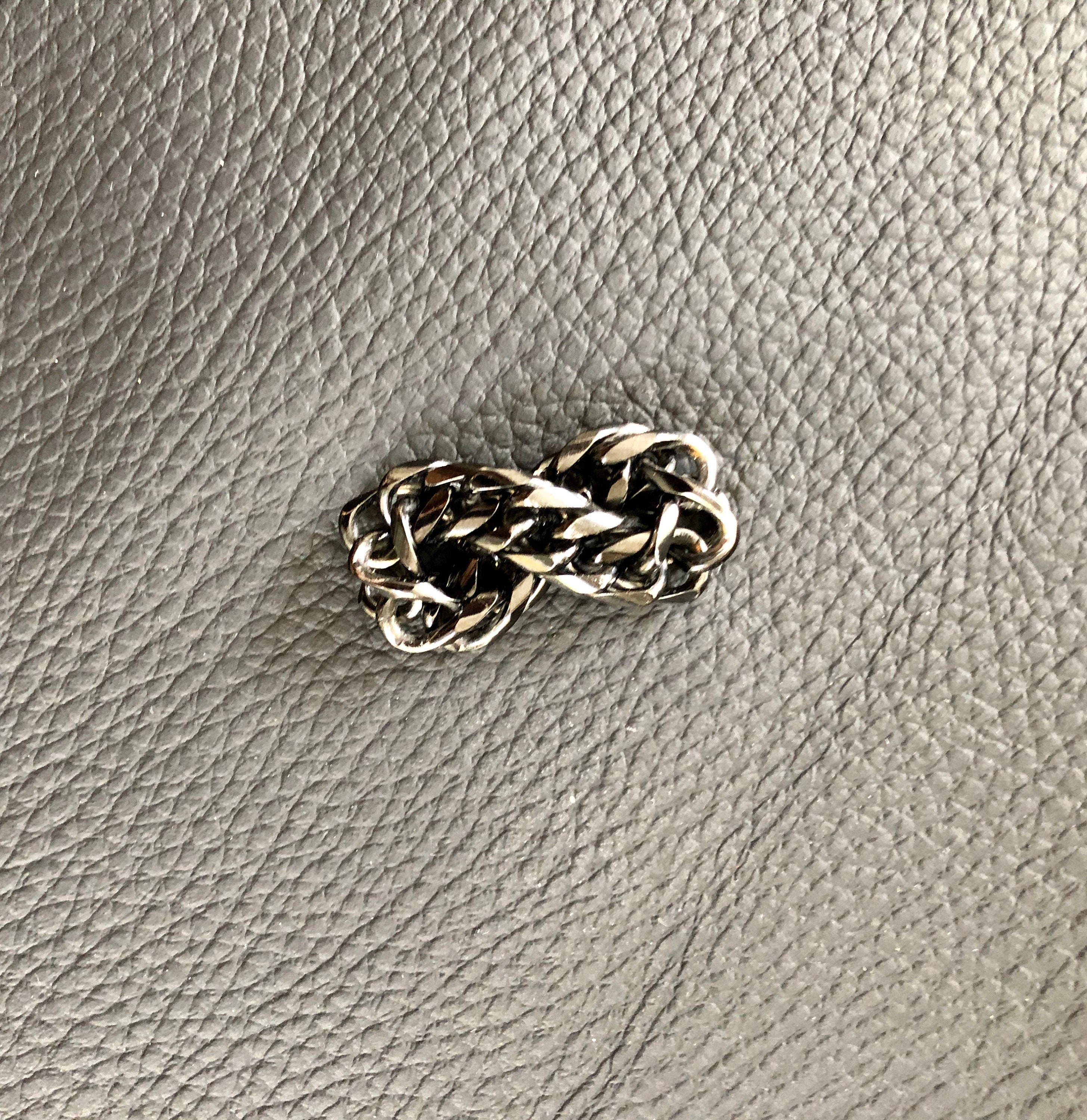 Black Stainless Steel Chain Ring Link Chain Ring - Etsy