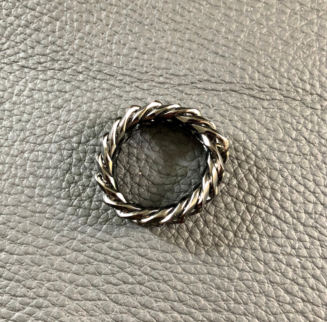 Black Stainless Steel Chain Ring , Link Chain Ring - Etsy