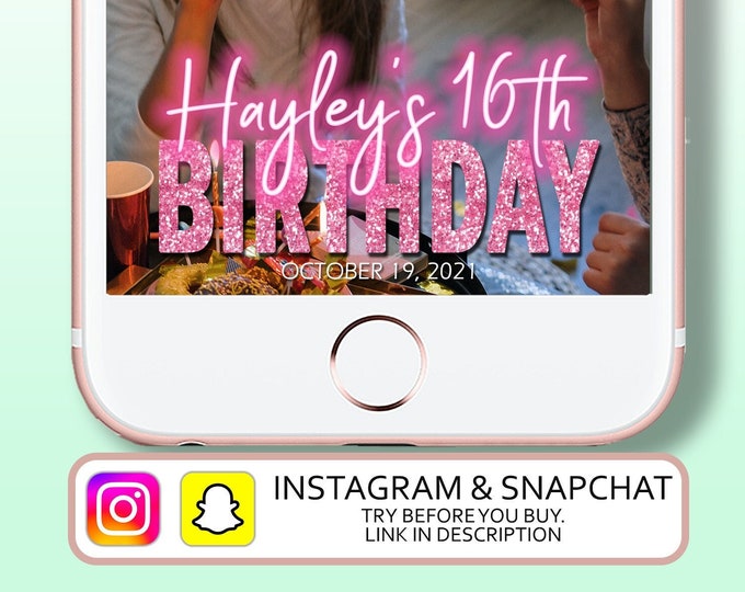 Made to Order Snapchat and Instagram Filter. Comes With Printable QR ...