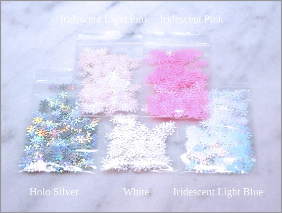 5-Bag Big Snowflake Glitter Sample Pack 8MM Iridescent | Etsy