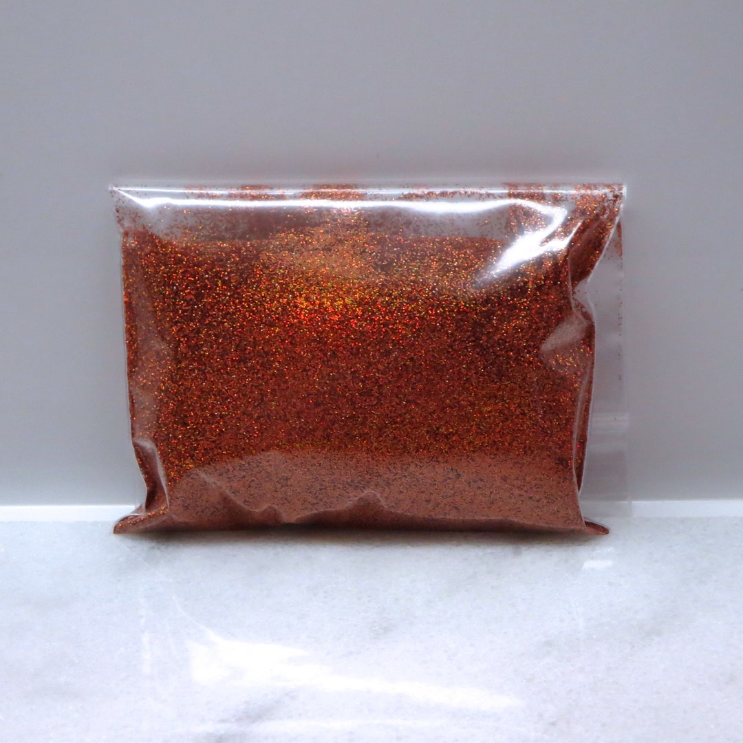 Ultra Fine Laser Holographic Amber Orange Glitter | 0.2 MM | Holo ...