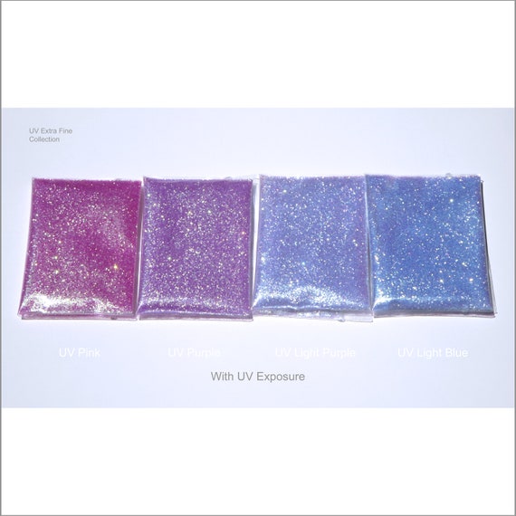 4-bag UV Glitter Sample Pack Extra Fine 0.4 MM 5g and - Etsy