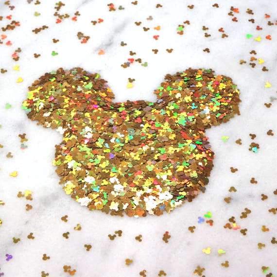 Laser Holographic Gold MOUSE Glitter Mouse Head Holo Gold - Etsy