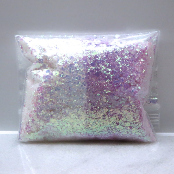 Iridescent White Glitter - Etsy