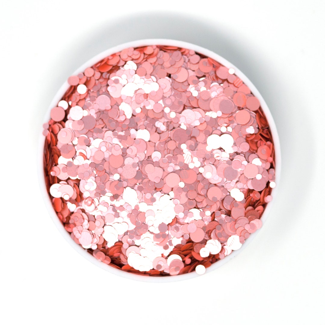 Rose Gold Mixed D•O•T Glitter | Circle | Round | 1 MM | 2 MM | 3 MM ...