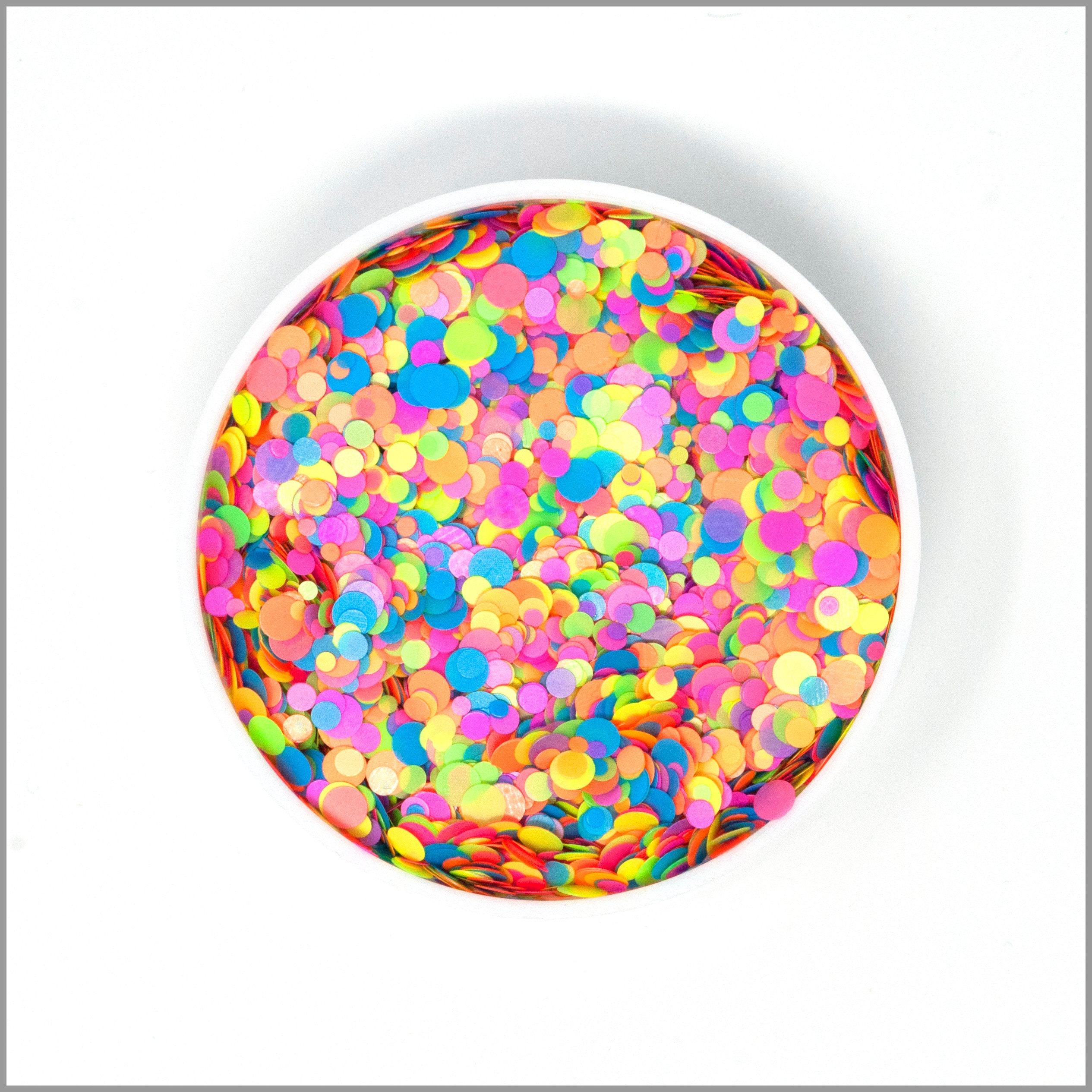 Neon Mixed Color DOT Glitter Circle 1 MM 2 MM 3 MM - Etsy