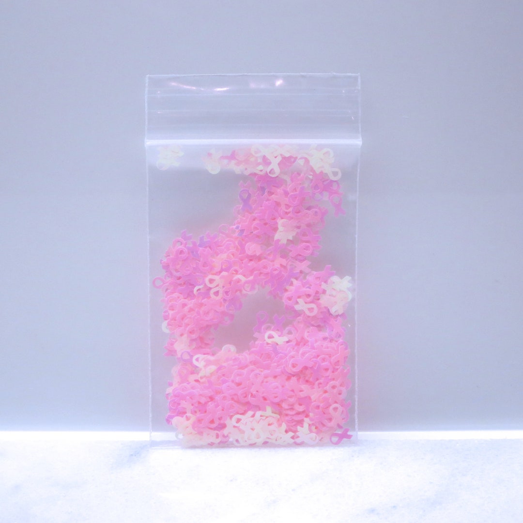 Iridescent Pink Pearl Awareness RIBBON Glitter | 6 MM | Breast Cancer ...
