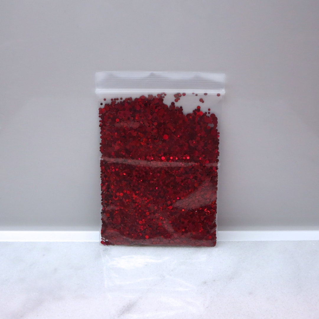 Laser Holographic Deep Ruby Red Mixed D•O•T Glitter | Holo | 1 MM | 2 ...