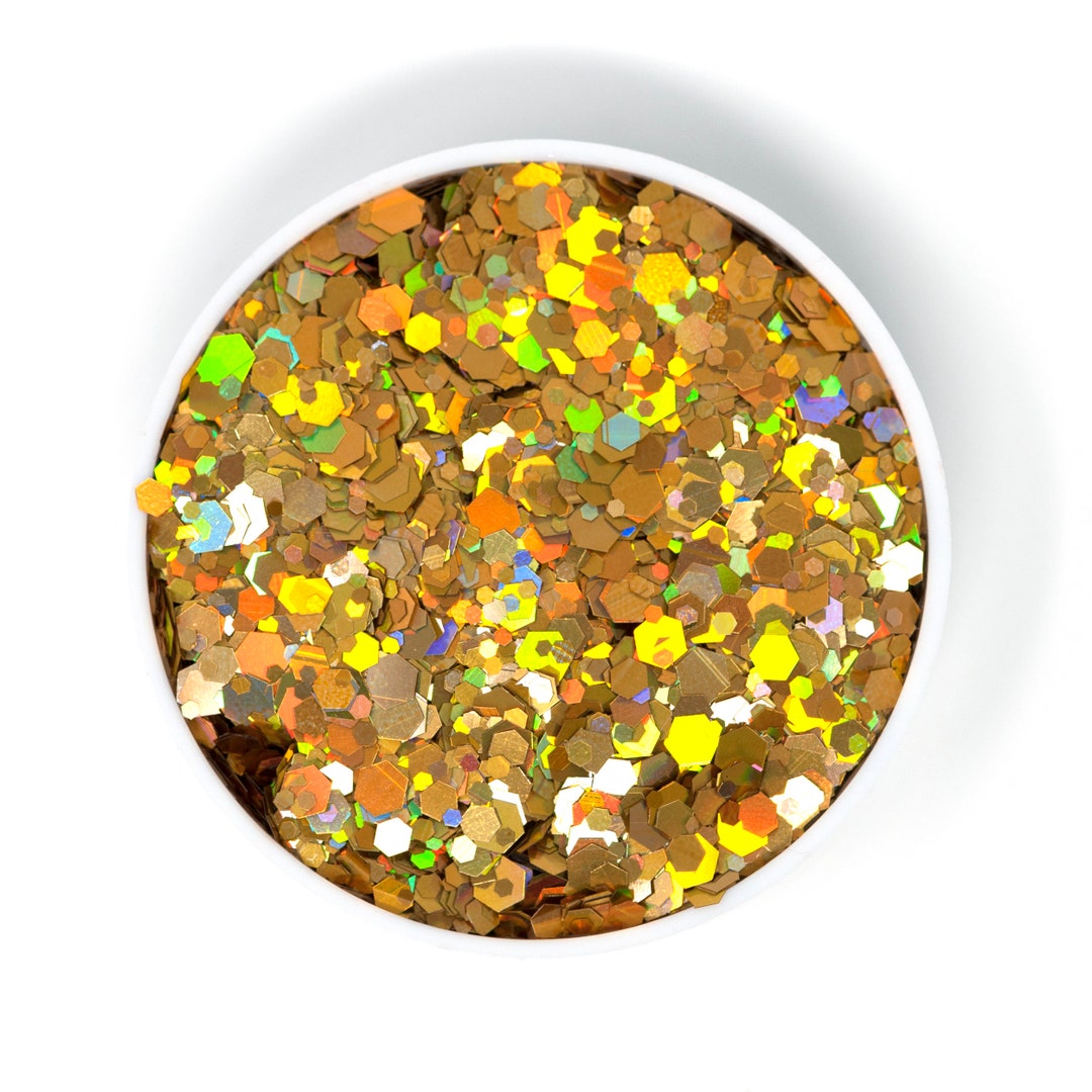 Big Chunky Mix | Holographic Gold | Holo | Hexagon Mix | 1MM | 2 MM ...