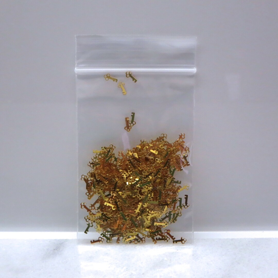 Light Gold Key Glitter | PVC Material | Slightly Thicker and Harder ...