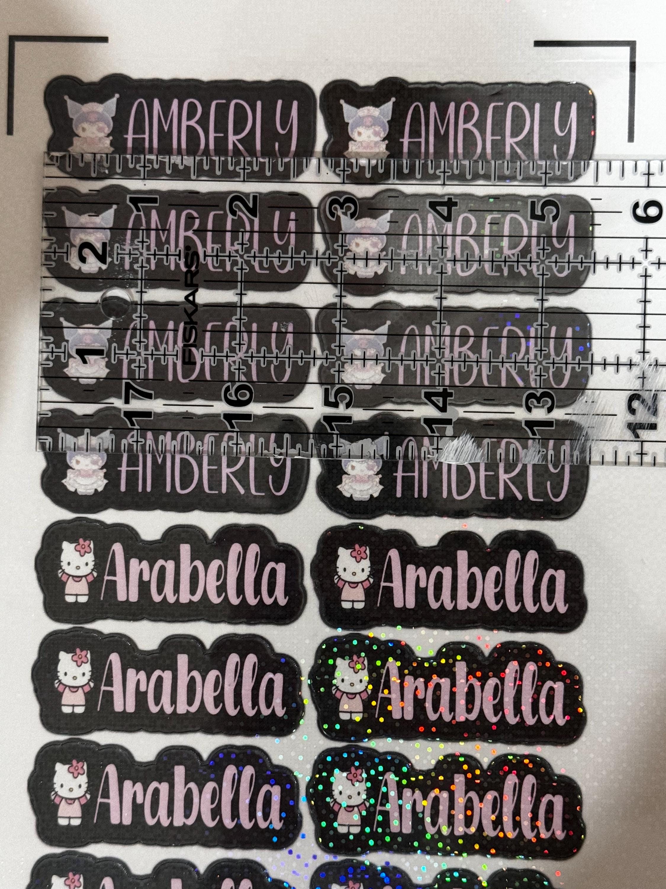 Holographic Name Stickers ANY CHARACTER - Etsy