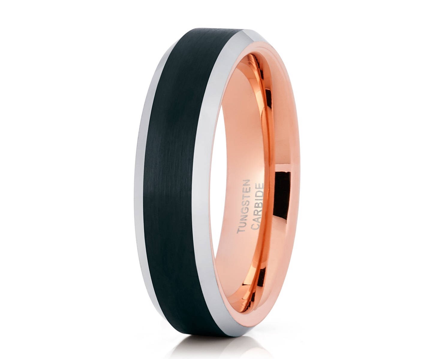 Rose Gold Tungsten Wedding RingMatching Wedding BandsRose | Etsy