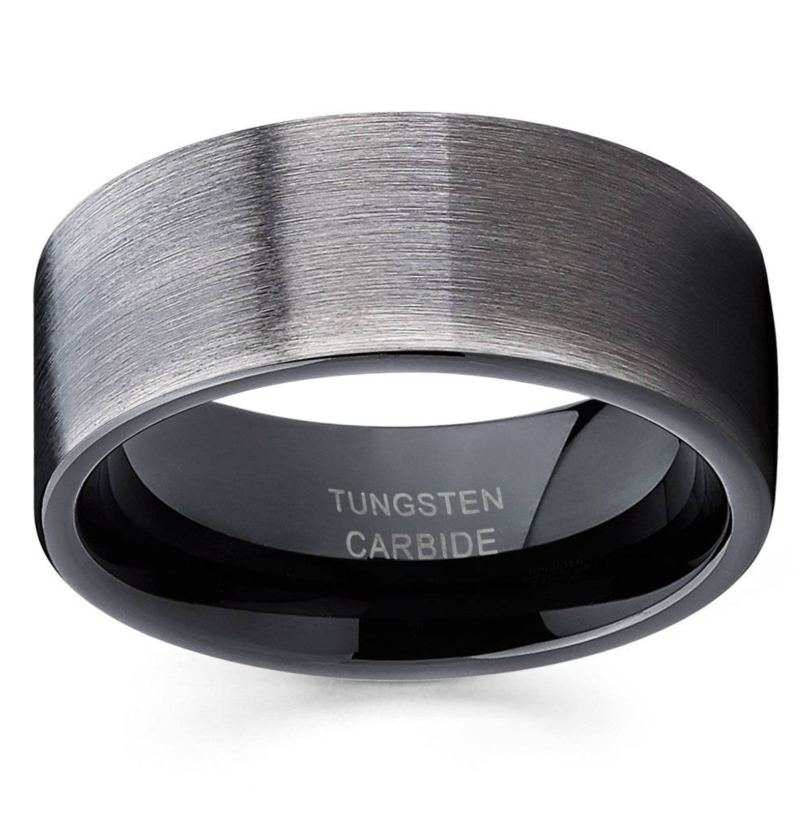 Gunmetal Tungsten Wedding Bandgunmetal Tungsten Ringmen & - Etsy