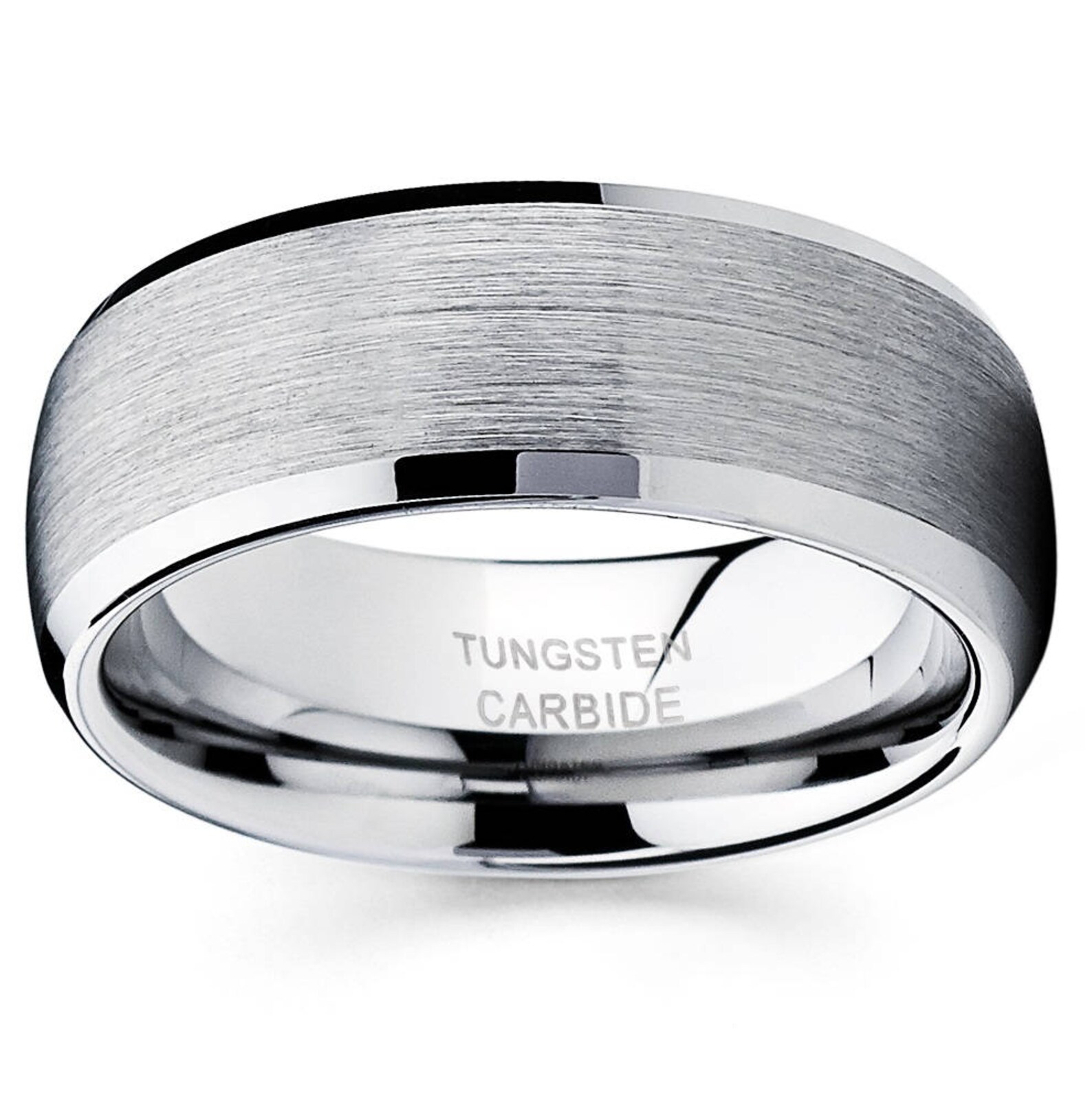 Tungsten Wedding Band, Grey Tungsten Ring, Men & Women, Dome Tungsten ...