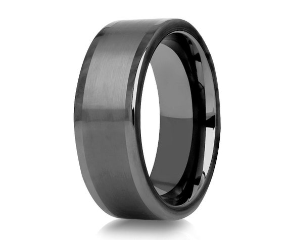Gunmetal Wedding Ring Tungsten Wedding Ring Gunmetal Wedding - Etsy
