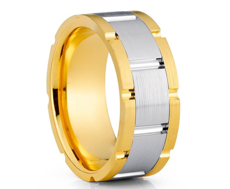 Men's Wedding Band Yellow Gold Wedding Band 14k Gold - Etsy