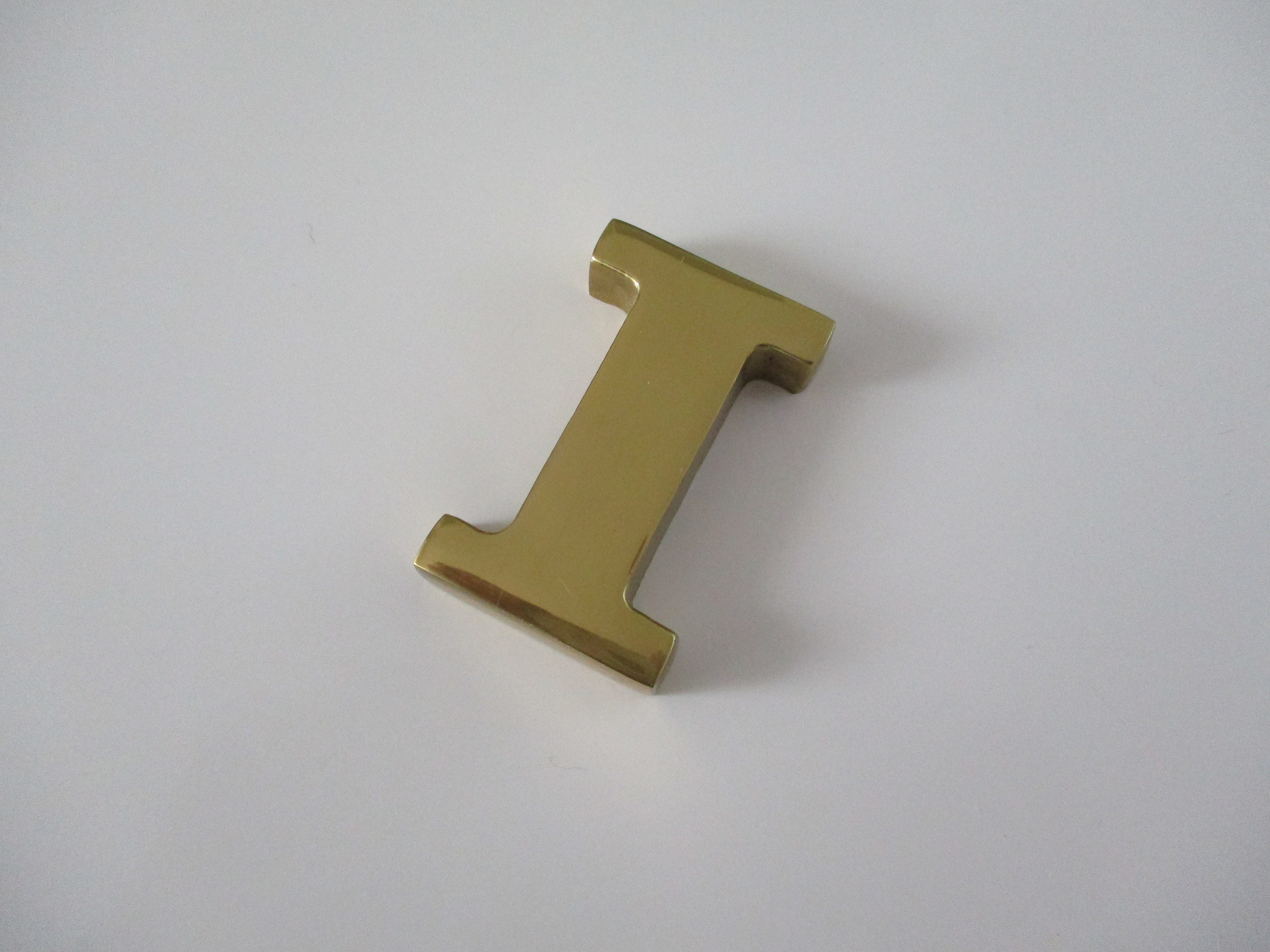 Vintage Stuart Houghton Brass Paperweight Letter I Made in - Etsy