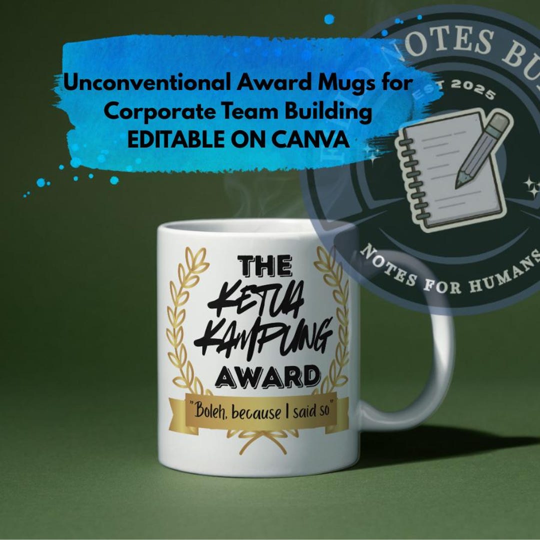 Funny Team Building Awards - Editable Mug & Certificate Templates ...