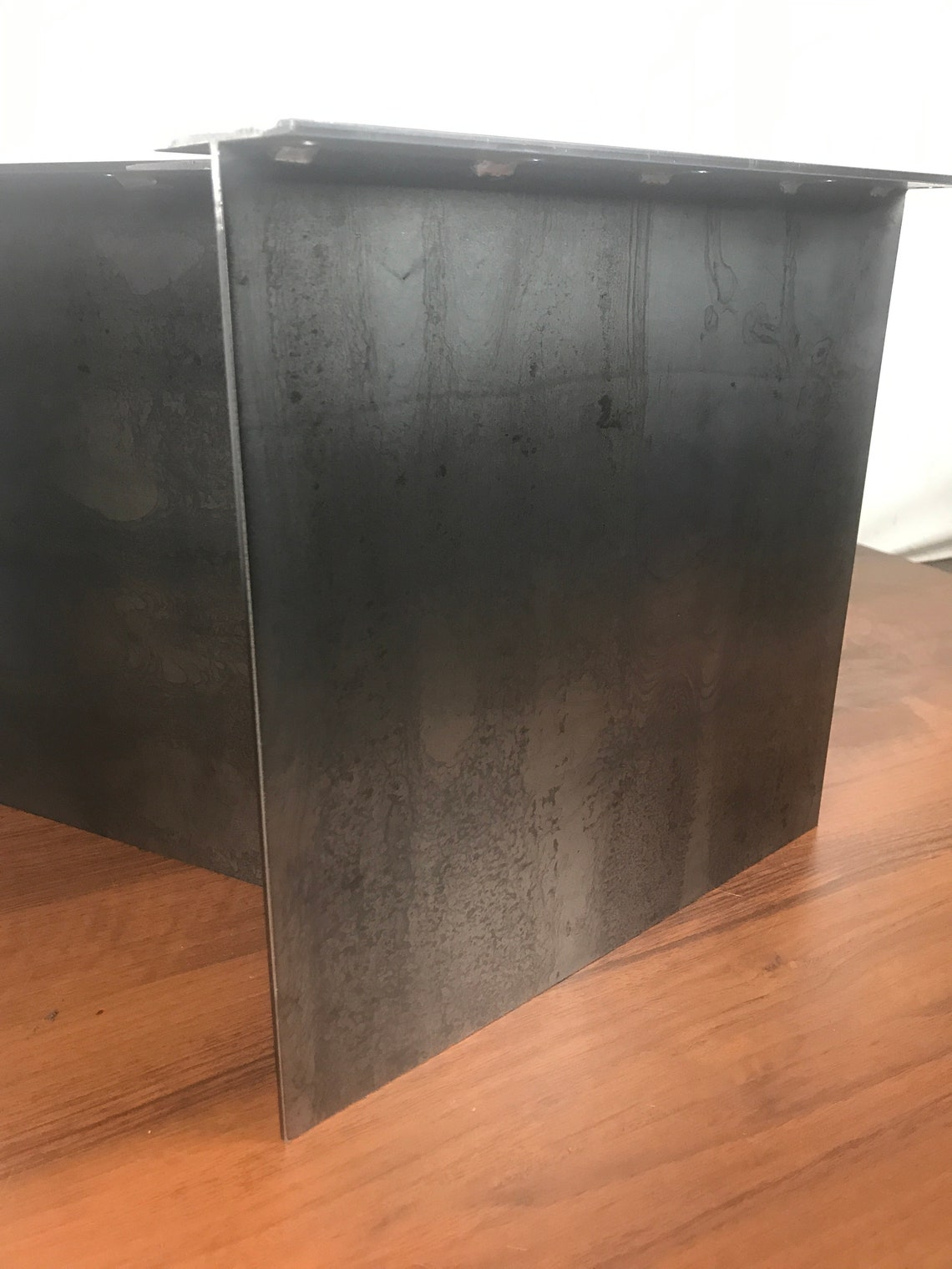 Steel Plate Legs, Coffee, Plate Table Legs, Bench Legs, Set of 2 Steel ...