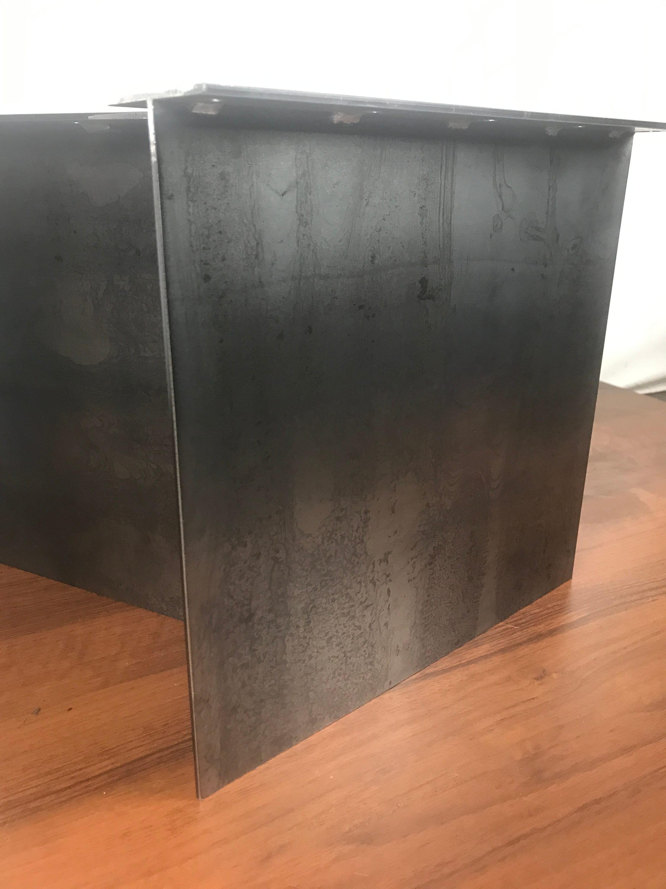 Steel Plate Legs, Coffee, Plate Table Legs, Bench Legs, Set of 2 Steel ...