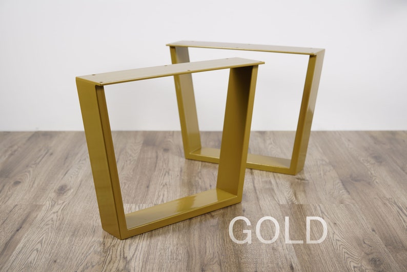 Trapezoid Metal Dining Table Legs Powder Coated SET 2. - Etsy