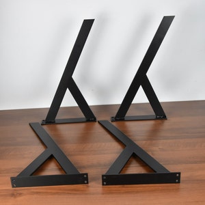 Y Shape Bench Legs, Coffee Table Legs, Raw Steel, Bench Legs, Set of 4 ...