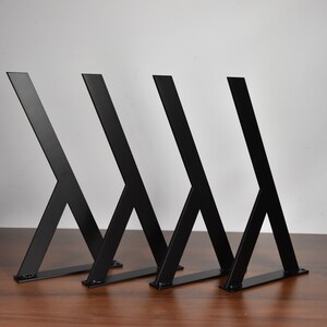 Y Shape Bench Legs, Coffee Table Legs, Raw Steel, Bench Legs, Set of 4 ...