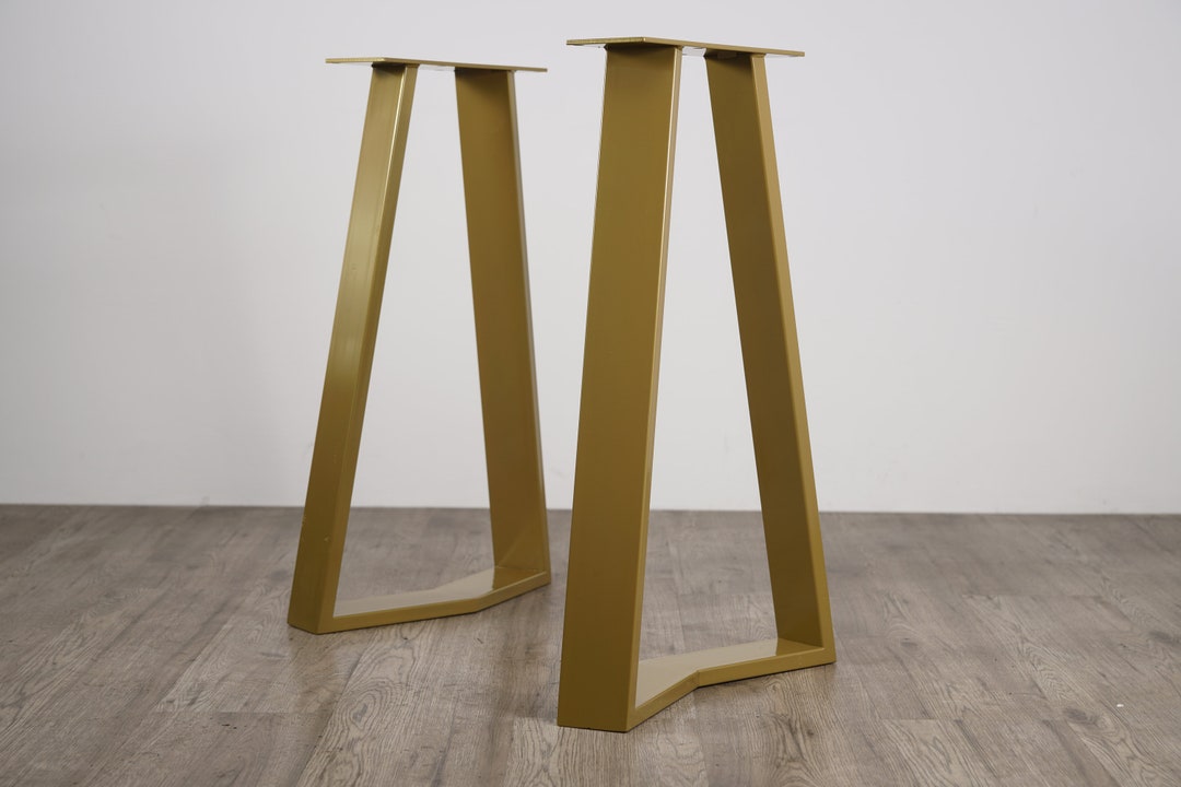 Metal Desk Legs for Home Office, Steel Desk Legs, Trapezoid Desk Legs ...