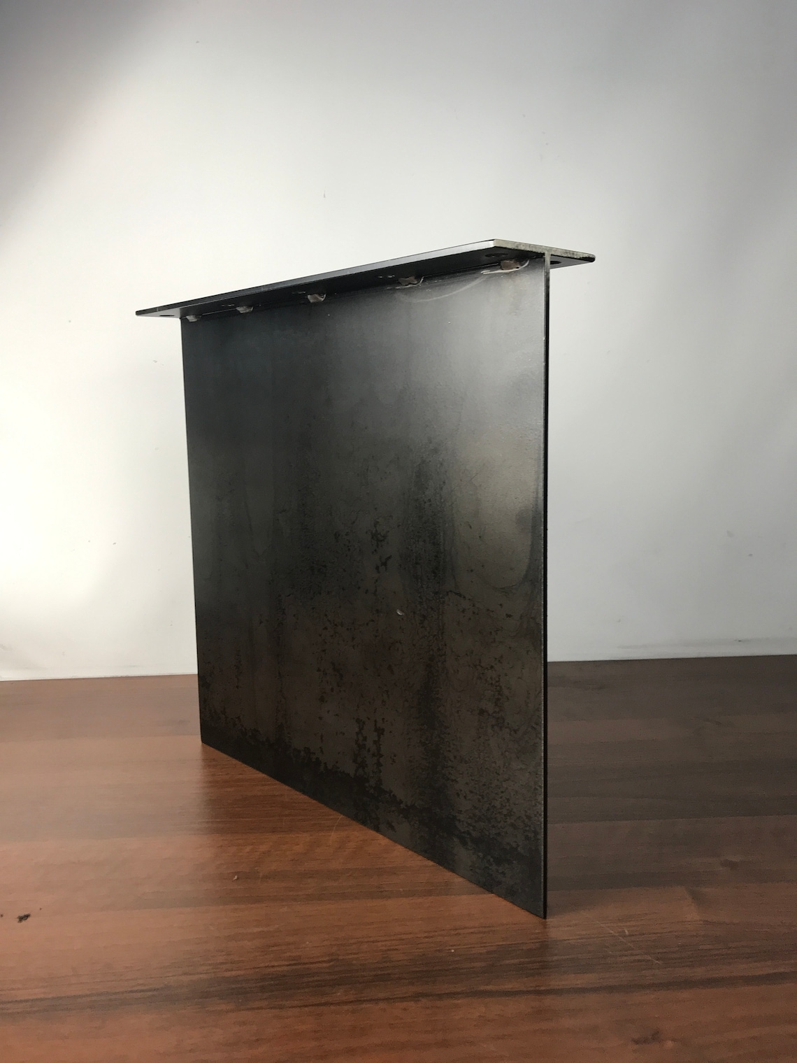 Steel Plate Legs, Coffee, Plate Table Legs, Bench Legs, Set of 2 Steel ...