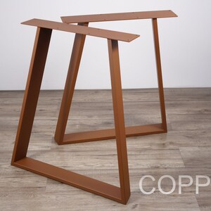 Metal Dining Table Legs set of 2. Gold Steel Table Legs. - Etsy