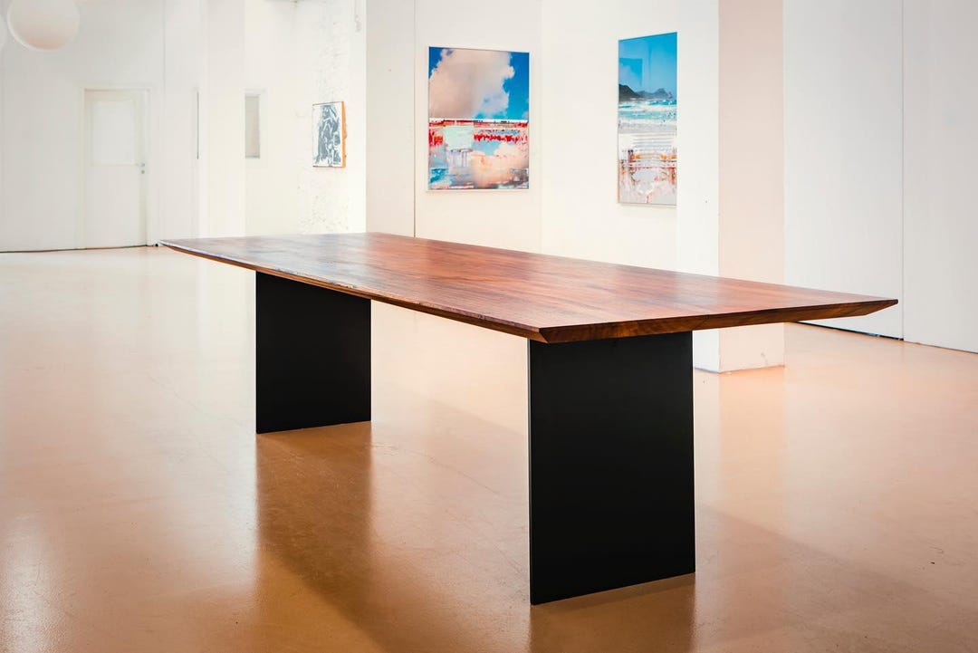 Steel Plate Legs, Coffee, Plate Table Legs, Bench Legs, Set of 2 Steel ...