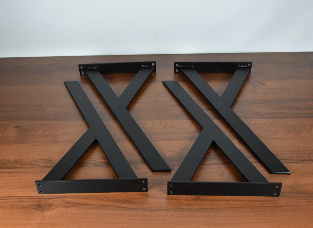 Y Shape Bench Legs, Coffee Table Legs, Raw Steel, Bench Legs, Set of 4 ...