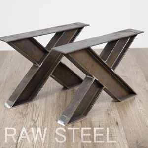 Industrial X Table Legs SET OF 2, Table, I-beam Table Legs, Dining ...