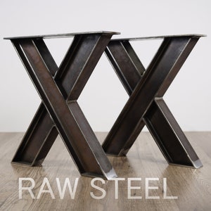 Industrial X Table Legs SET OF 2, Table, I-beam Table Legs, Dining ...