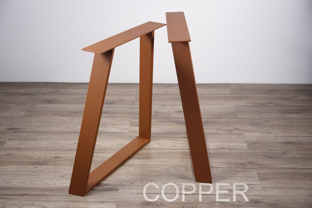 Metal Dining Table Legs set of 2. Gold Steel Table Legs. - Etsy