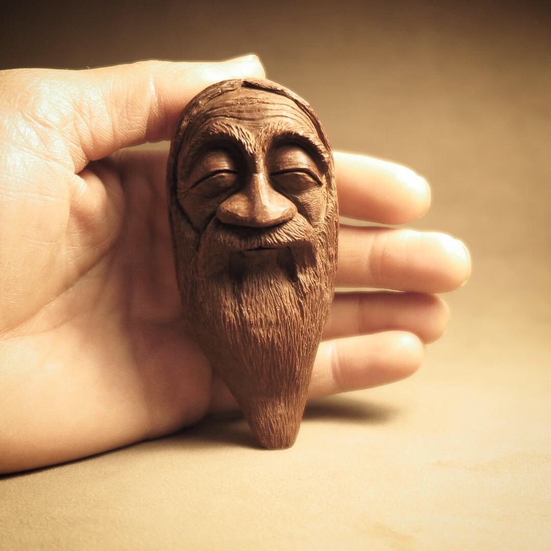 Handmade Wooden Pipe, Face Pipe, Sculpture Pipe, Hand Carved Pipe ...