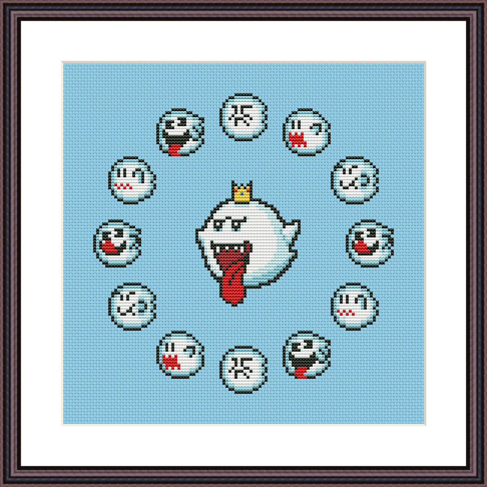 King Boo Cross Stitch Pattern PDF Super Mario Cross Stitch Pattern ...