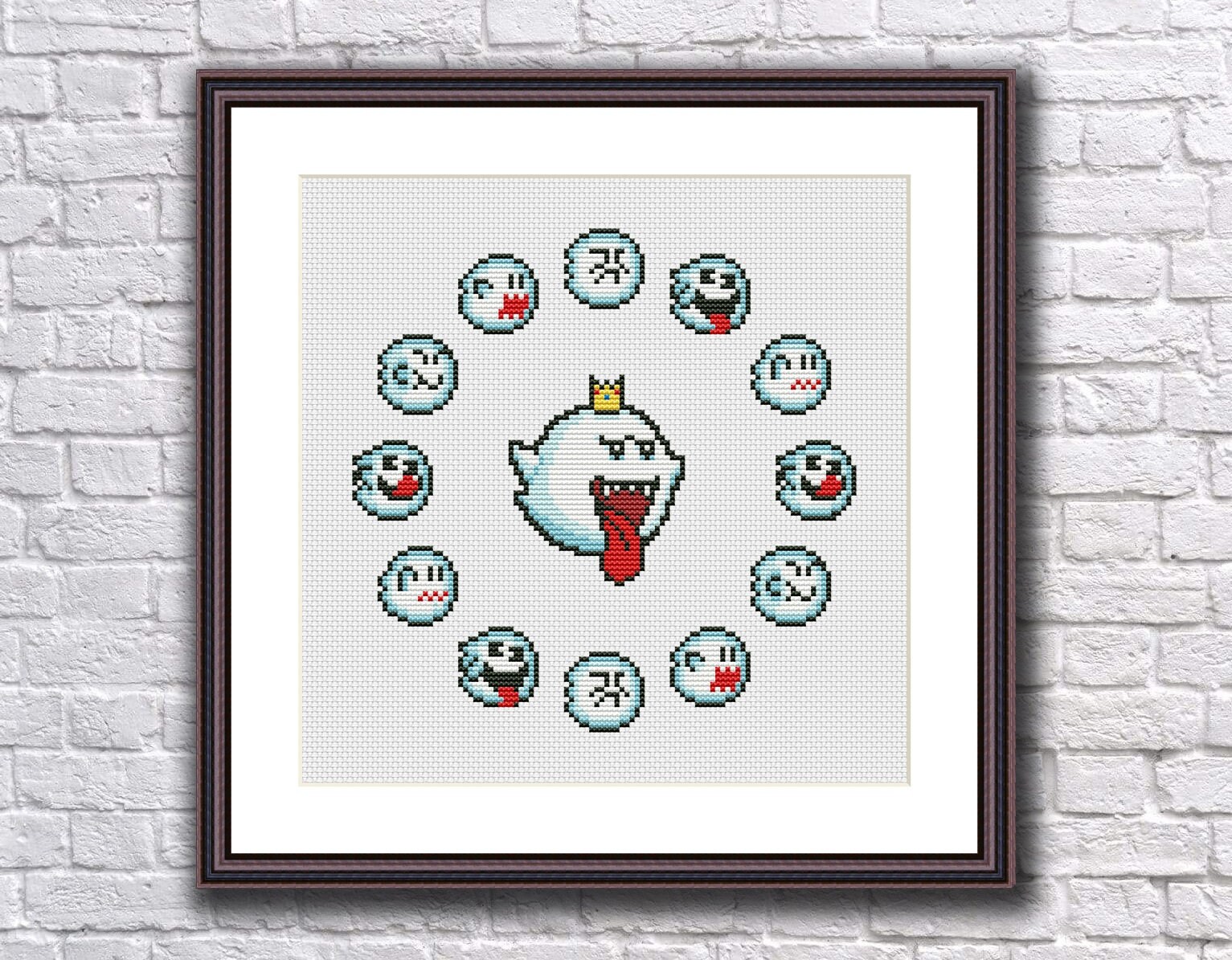 King Boo Cross Stitch Pattern PDF - Super Mario Cross Stitch Pattern ...