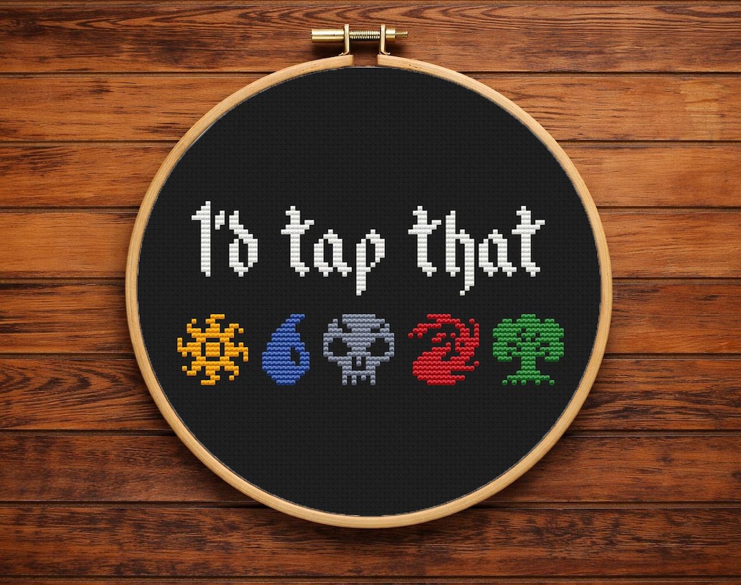 I'd Tap That - Game Mana Symbols - Funny Cross Stitch Pattern PDF ...