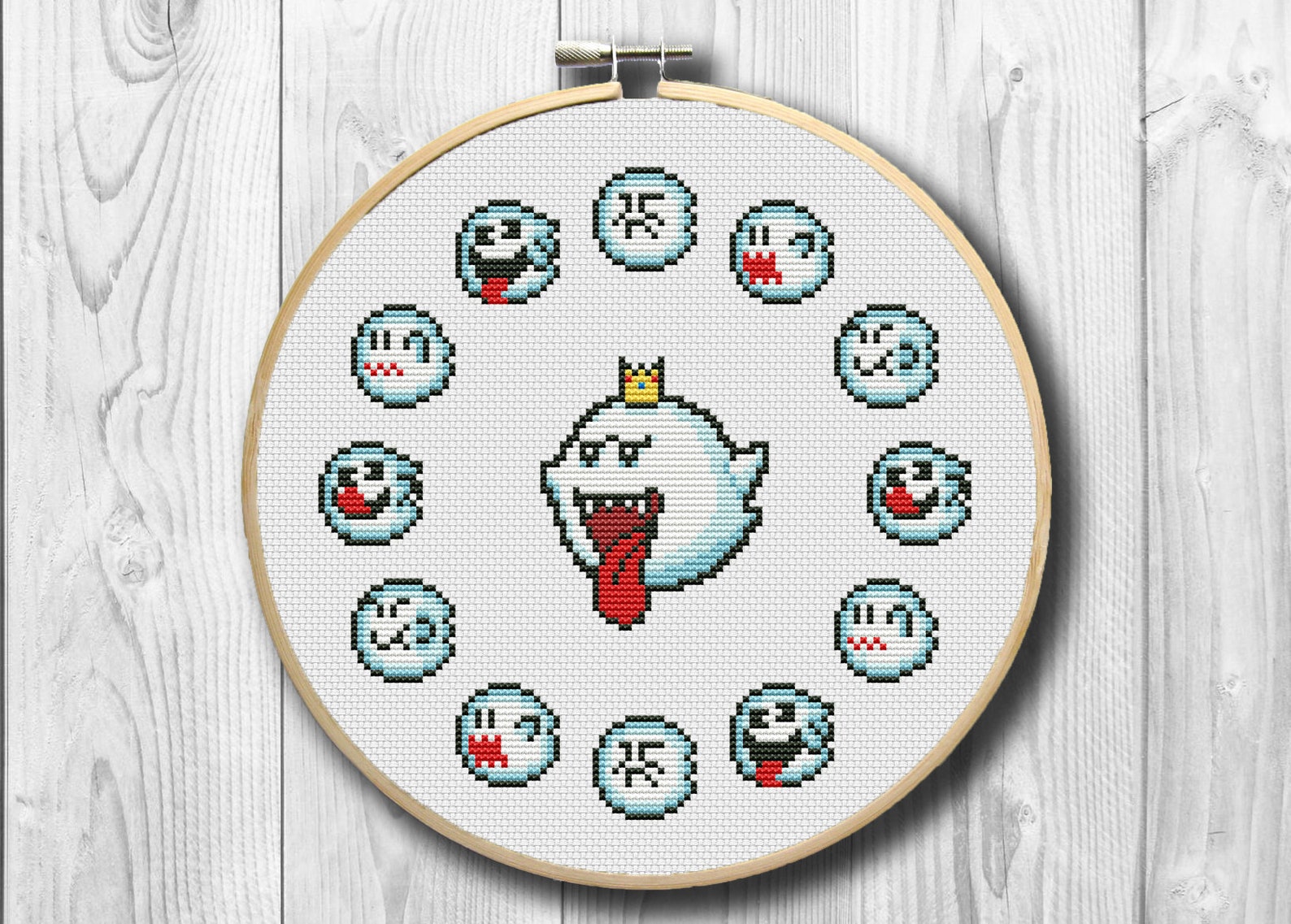 King Boo Cross Stitch Pattern PDF Super Mario Cross Stitch Pattern ...