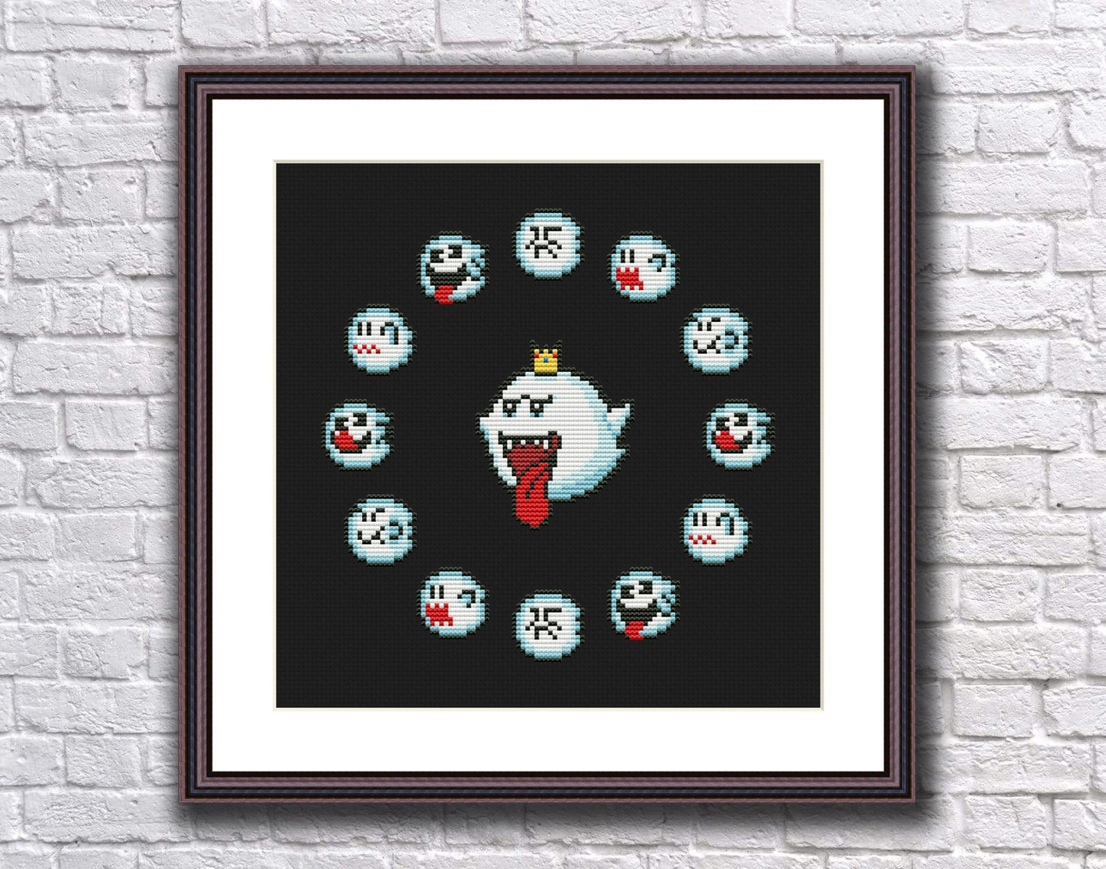 King Boo Cross Stitch Pattern PDF Super Mario Cross Stitch Pattern ...