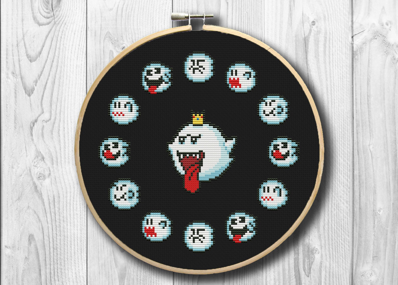 King Boo Cross Stitch Pattern PDF - Super Mario Cross Stitch Pattern ...